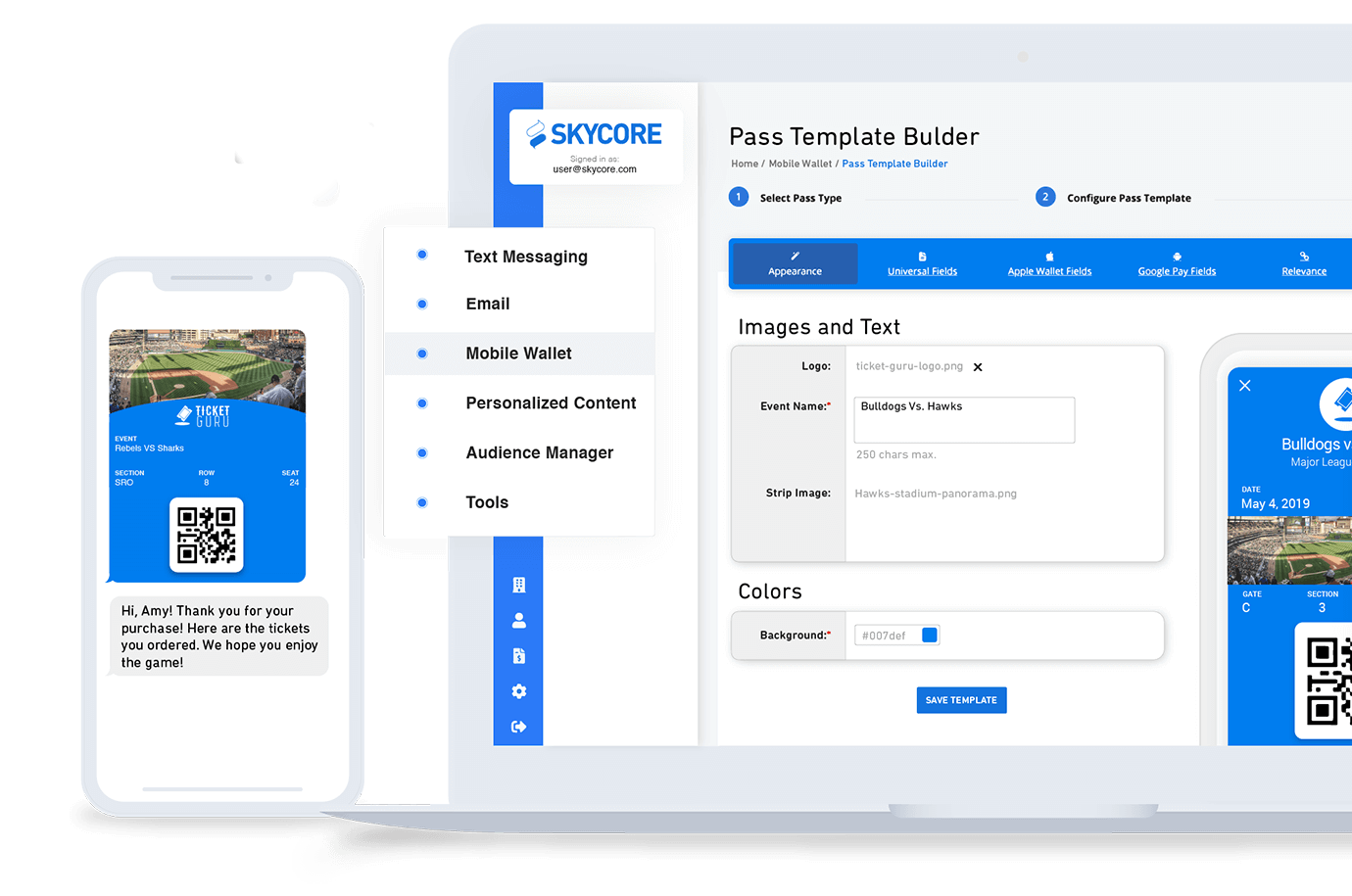 Skycore: Business Text Messaging & Mobile Wallet Platform