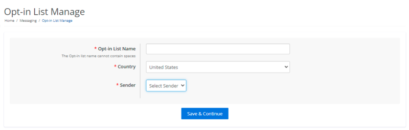 Opt-In List - Skycore: Create a list and manage subscribers