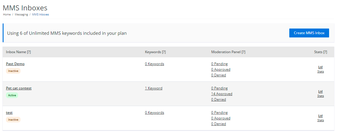 SMS Inbox and MMS Inbox - Skycore